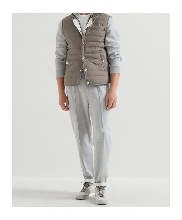 Brunello Cucinelli Techno Fabric And Nubuck Lace-up Sneakers
