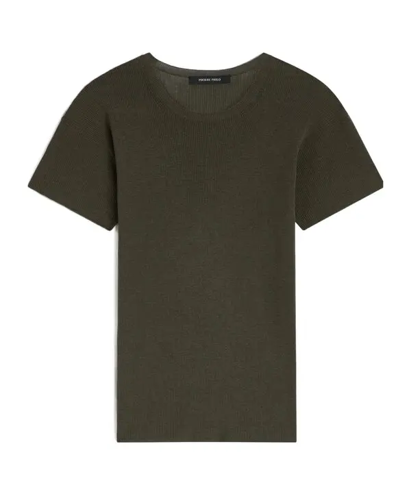 Phoebe Philo Crew Neck Ribbed T-shirt
