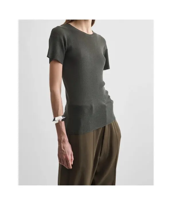 Phoebe Philo Crew Neck Ribbed T-shirt