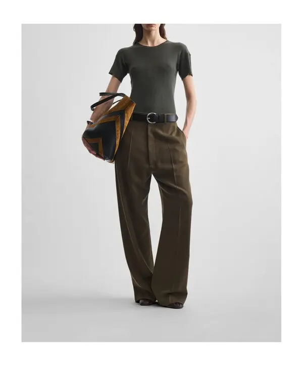 Phoebe Philo Crew Neck Ribbed T-shirt - Black