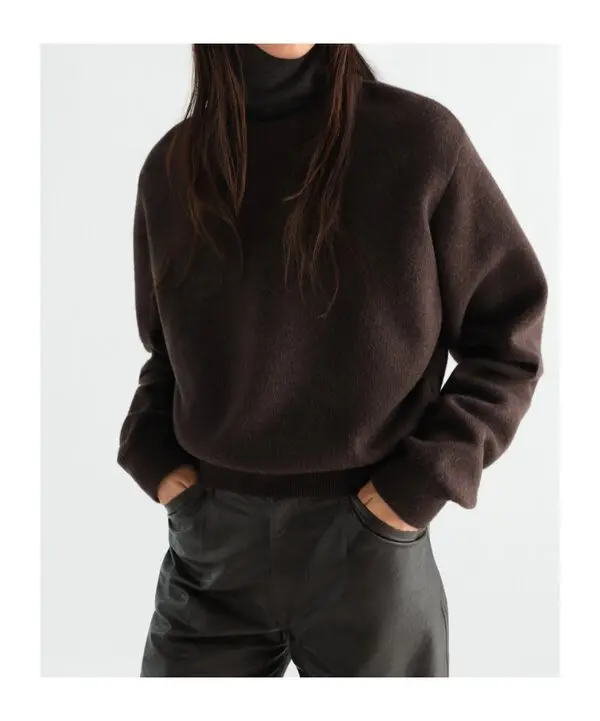 LEMAIRE Short Sweater In Felted Merino Wool