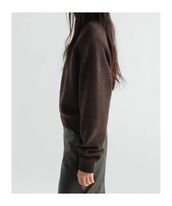 LEMAIRE Short Sweater In Felted Merino Wool