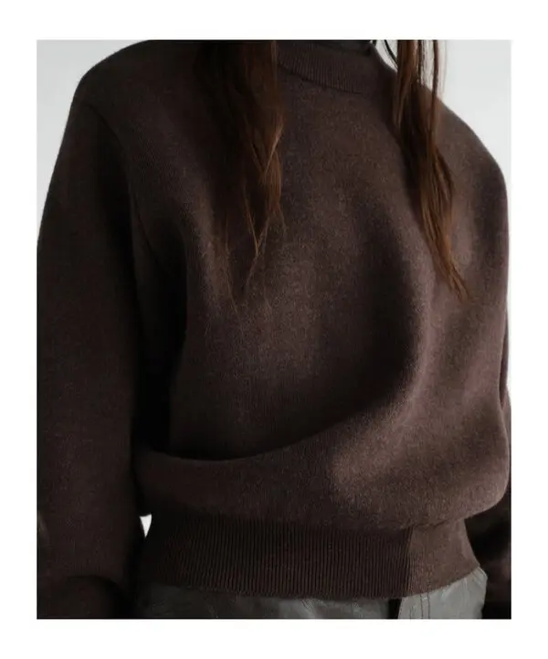 LEMAIRE Short Sweater In Felted Merino Wool