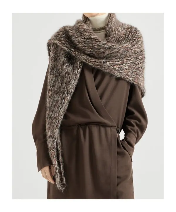 Brunello Cucinelli Mohair Knit Shawl