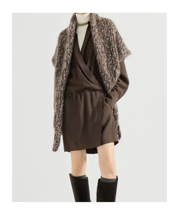 Brunello Cucinelli Mohair Knit Shawl