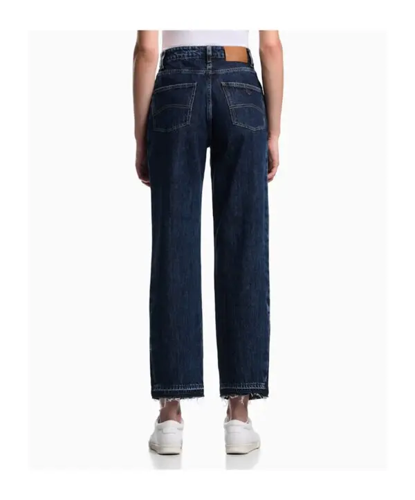 Emporio Armani J3h Regular-fit Jeans In Marbled Denim With Side Band