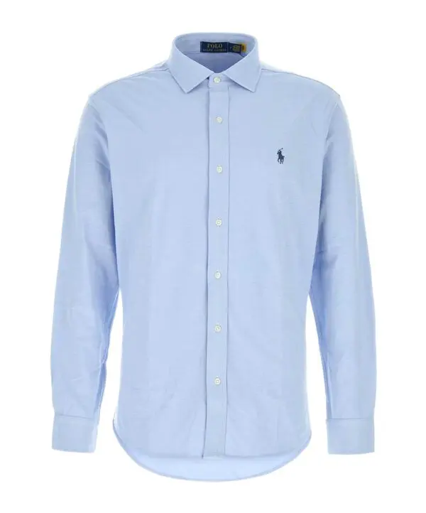 Polo Ralph Lauren Logo-embroidered Long-sleeve Shirt - Blue
