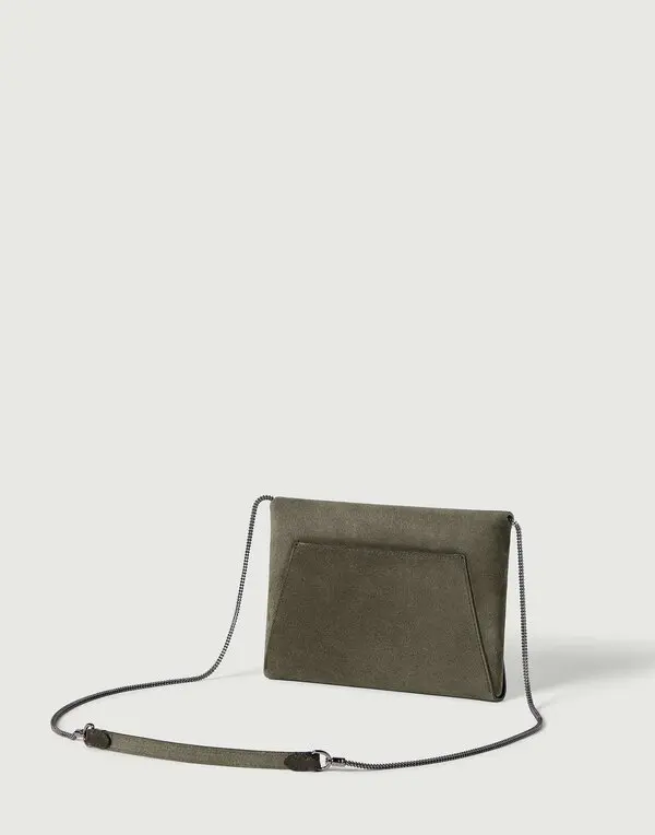 Brunello Cucinelli Suede Duo Pochette - Green