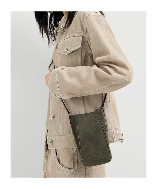 Brunello Cucinelli Duo Phone Holder In Suede With Monili