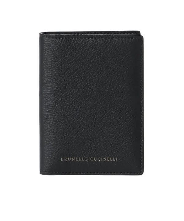 Brunello Cucinelli Grained Calfskin Passport Holder