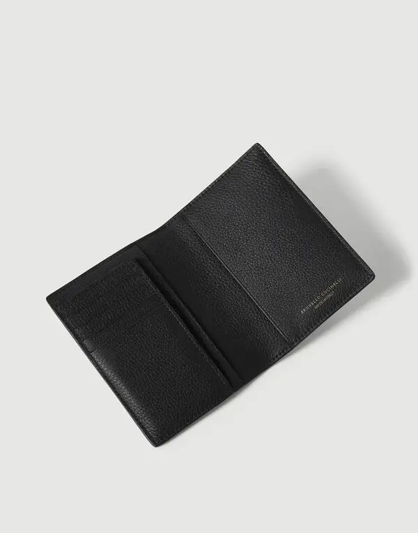 Brunello Cucinelli Grained Calfskin Passport Holder