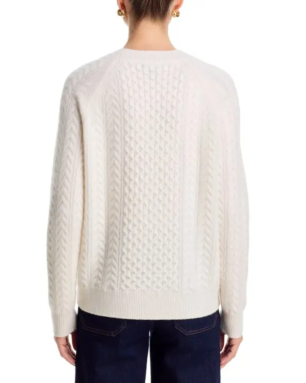 Bloomingdale'S Crewneck Cable Knit Sweater