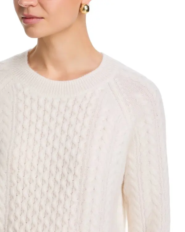 Bloomingdale'S Crewneck Cable Knit Sweater