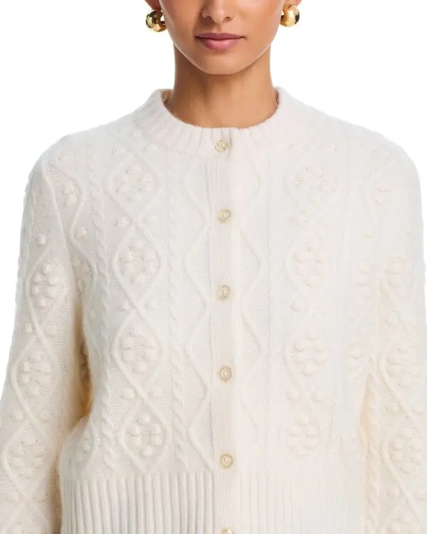 Aqua Cashmere Cable Knit Cardigan