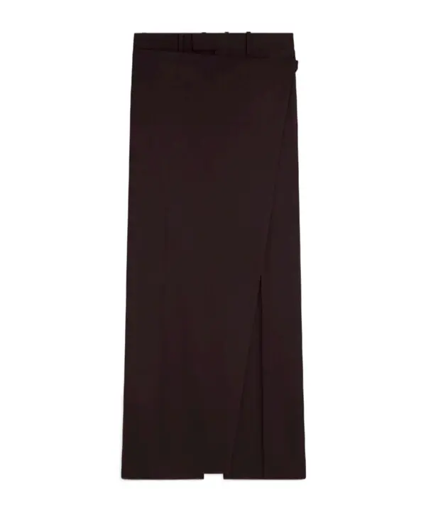 Phoebe Philo Wool Apron Trousers - Chocolate-colored