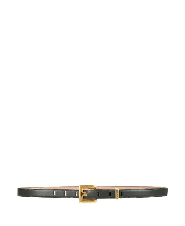 Balmain Anthem Leather Belt - Khaki