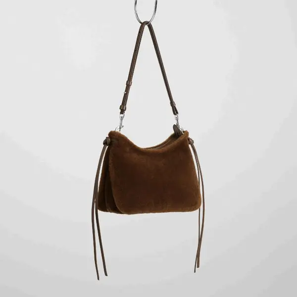 Phoebe Philo Small Shearling Shoulder Bag