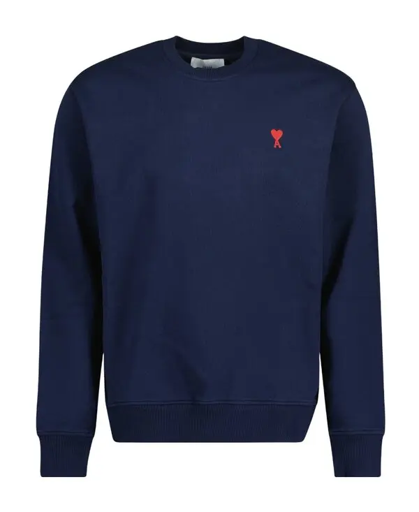 AMI Paris De Coeur Crewneck Sweatshirt - Blue