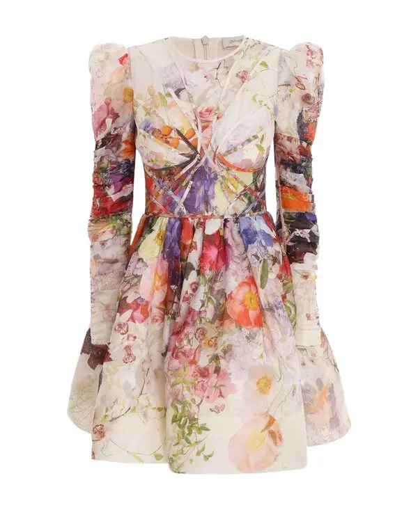 Zimmermann Multicolored Stitching Mini Dress