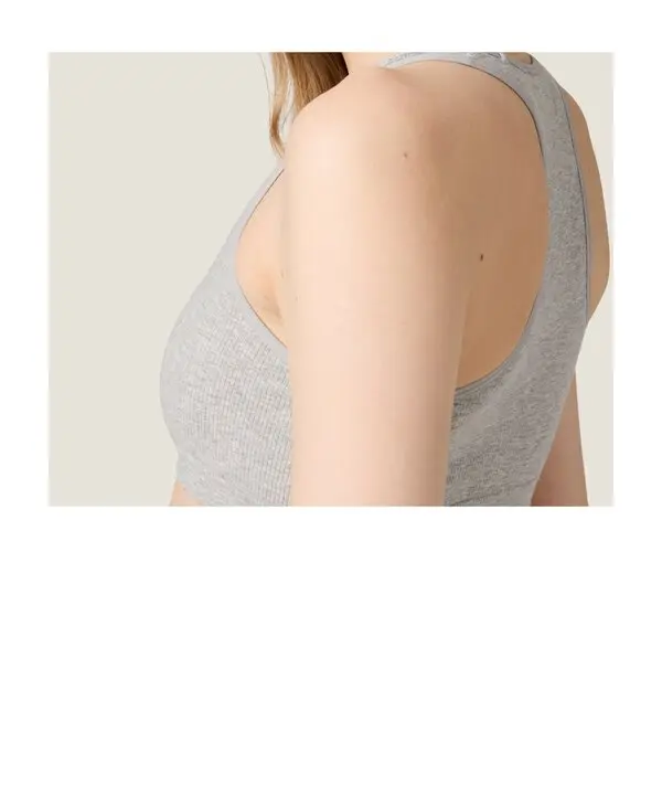 Miu Miu Seamless Mélange Racerback Crop Top