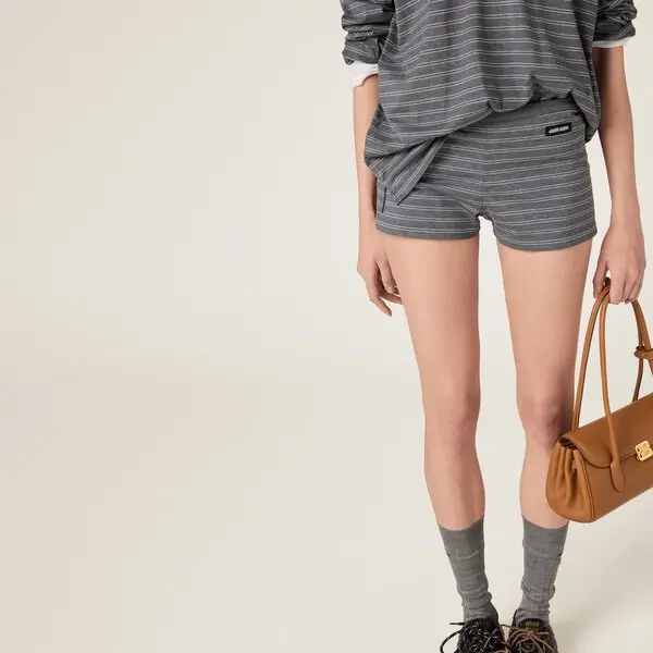 Miu Miu Striped Jersey Boxer Shorts