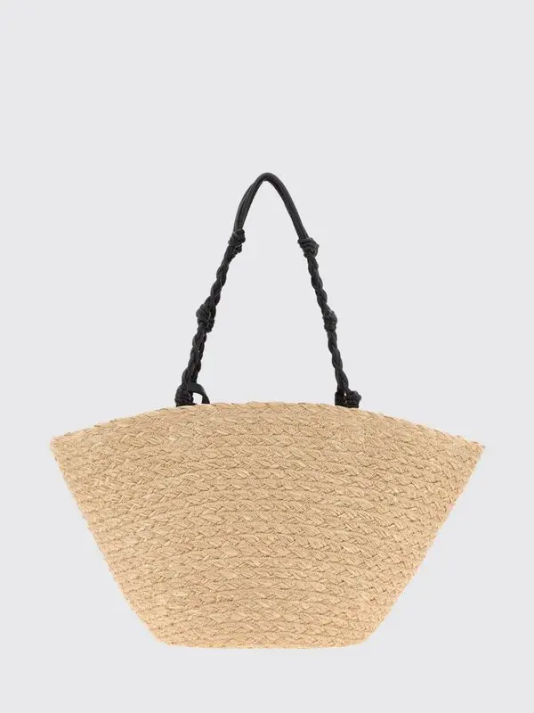 JIL SANDER Small Tangle Raffia Tote Bag With Braided Handle
