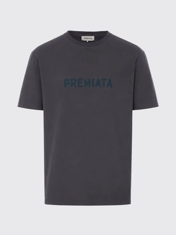 Premiata Cotton Crewneck T-shirt With Contrast Logo And Dropped Shoulders