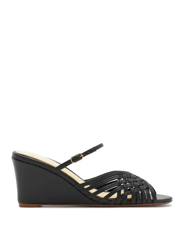 ALEXANDRE BIRMAN Lillian Leather Wedge Sandals