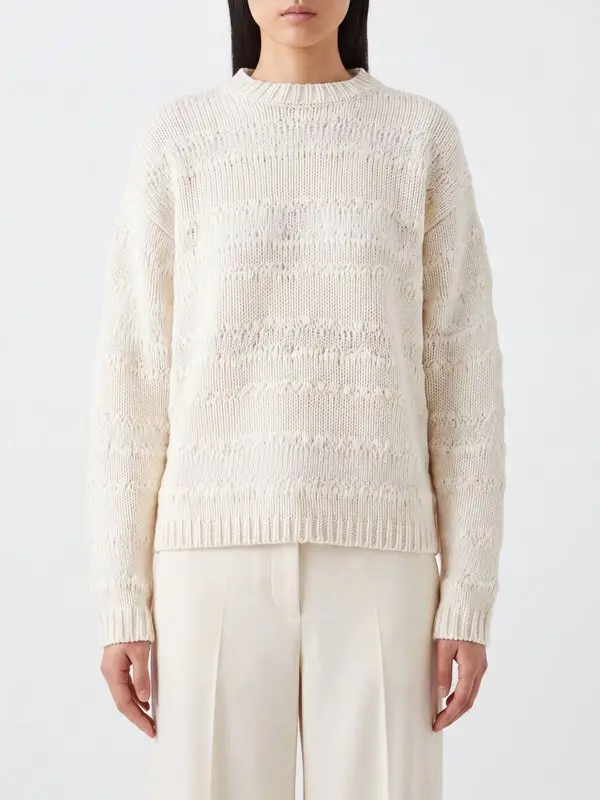 Fabiana Filippi Ribbed Sweater - Beige