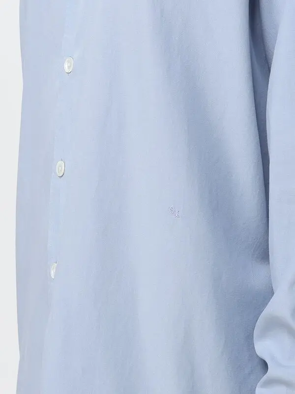 Our Legacy Casual Lyocell And Cotton-blend Shirt With French Collar - Blue