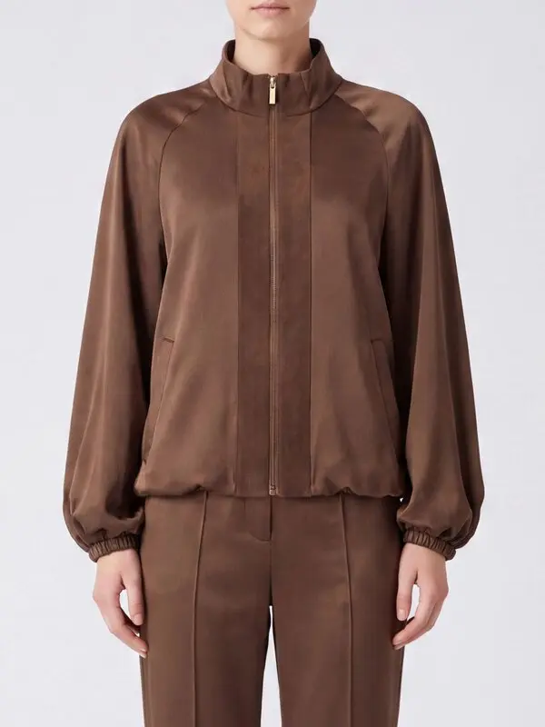 TWINSET Zip-up Jacket With Stand Collar - Brown