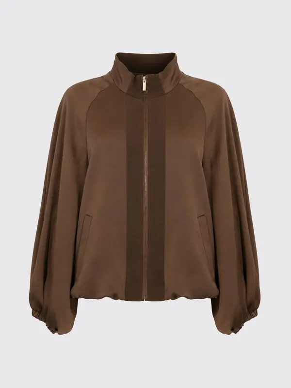 TWINSET Zip-up Jacket With Stand Collar - Brown
