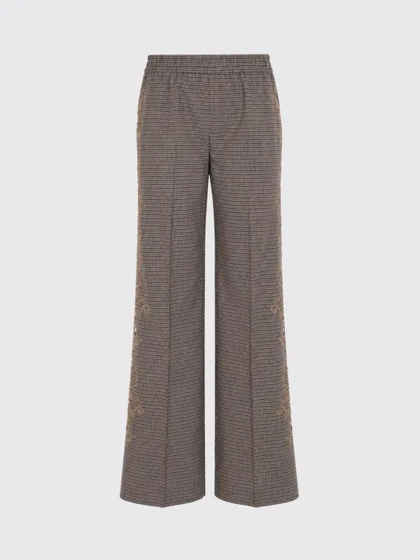 TWINSET Wide Leg Pants With Embroidered Detailing