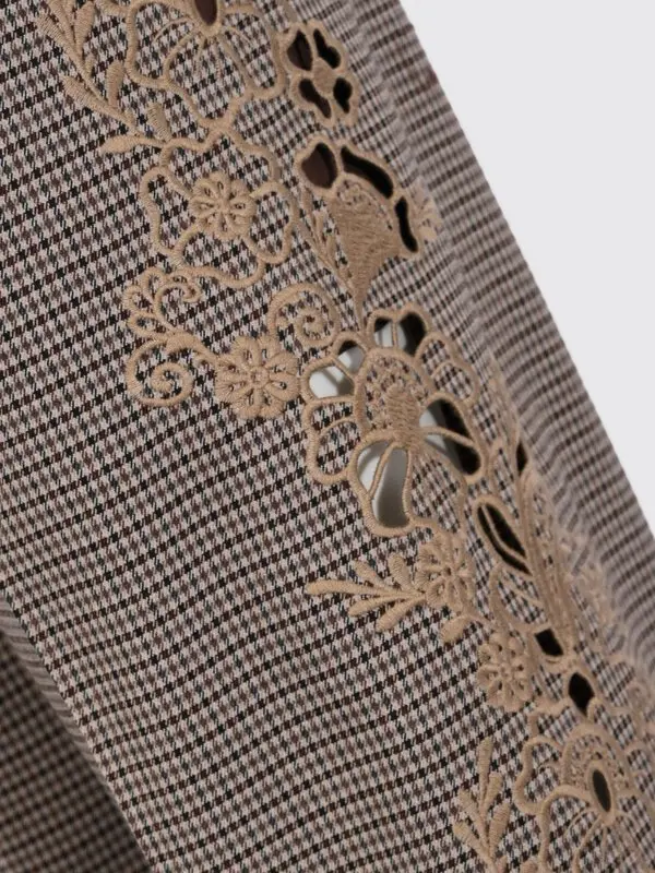 TWINSET Wide Leg Pants With Embroidered Detailing