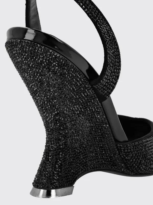 Philipp Plein Embellished Suede Slingback High Heel Pumps