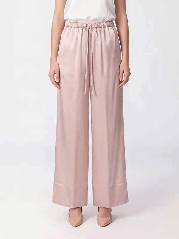 Liviana Conti Wide Leg Drawstring Pants - Coffee