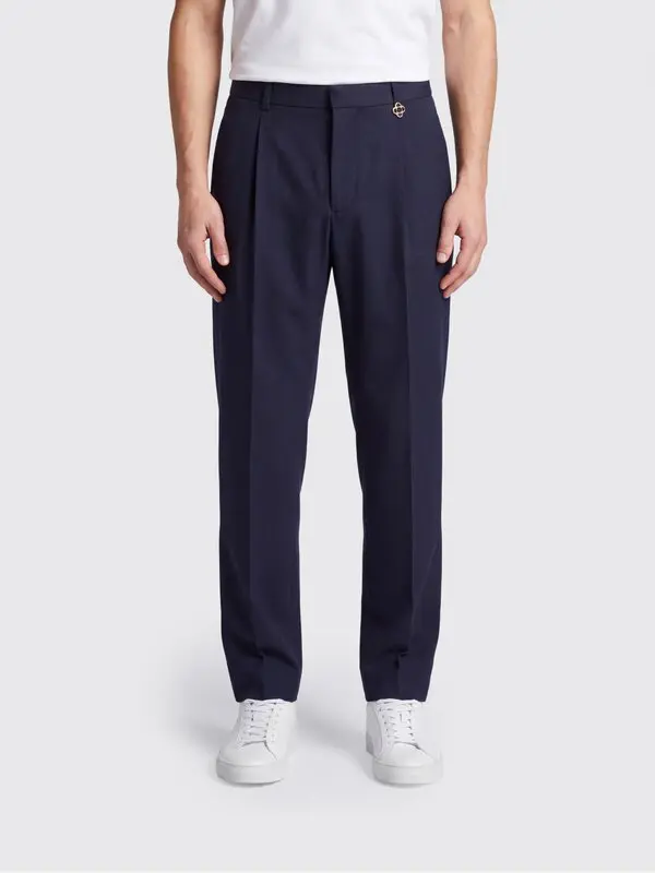 Casablanca Slim-fit Wool Tailored Trousers With America Pockets - Black
