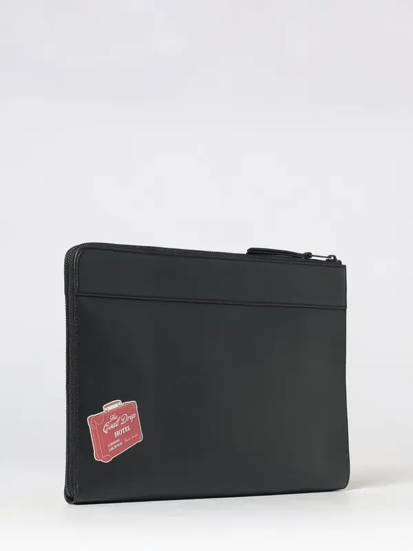 Paul Smith Calf Leather Document Holder With Graphic Print And Zip