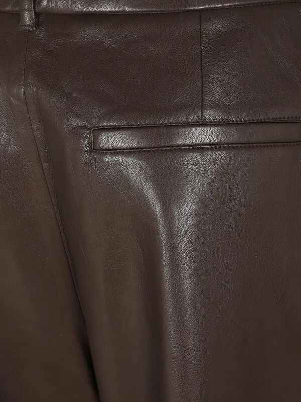 Andamane Wide Leg Faux Leather Trousers