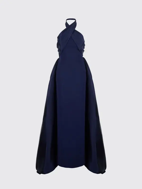Solace London Halterneck Maxi Gown - Blue