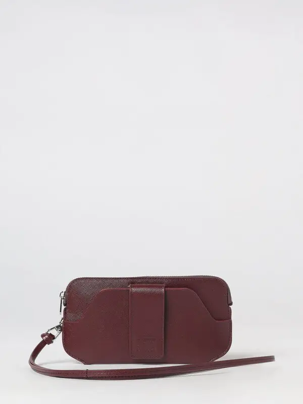 Paul Smith Saffiano Calf Leather Crossbody Bag With Removable Strap - Brown