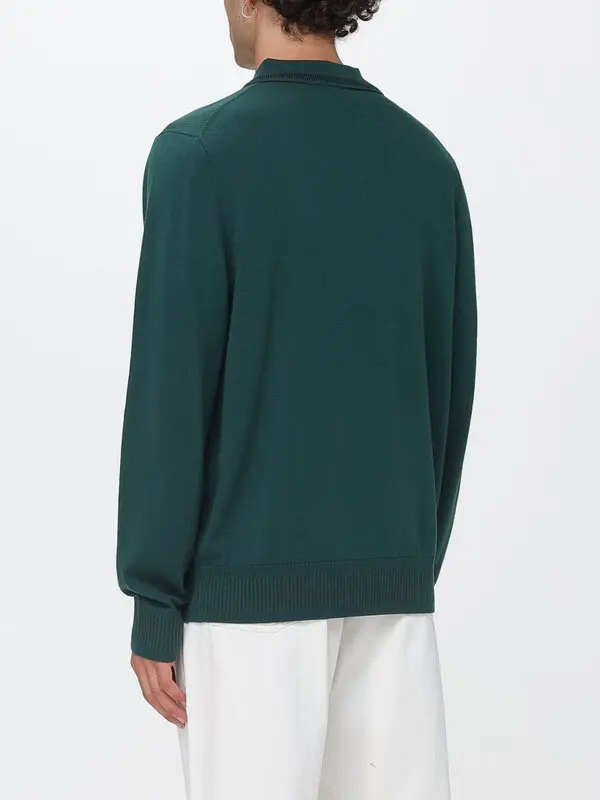 Paul Smith Long Sleeve Polo Sweater - Green