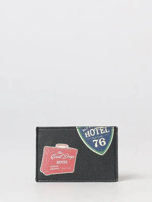Paul Smith Graphic Print Cow Leather Card Holder With Three Slots
