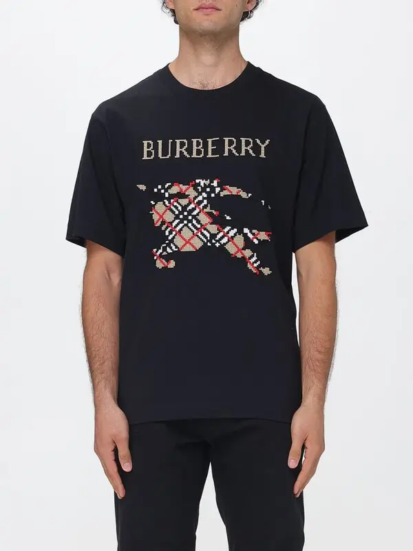 Burberry Checked Equestrian Knight Graphic T-shirt