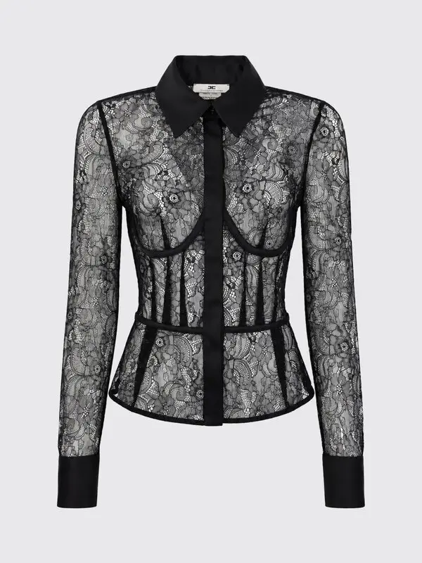 Elisabetta Franchi Lace Corset Shirt