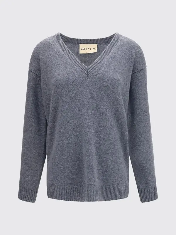 Valentino Garavani V-neck Knit Top - Grey