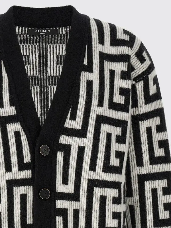 Balmain Monogram Knit Cardigan