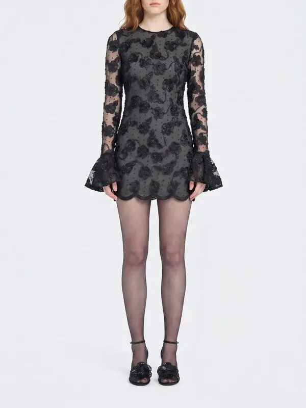 ROTATE BY BIRGER CHRISTENSEN Embroidered Floral Dress
