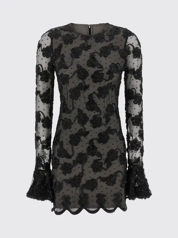 ROTATE BY BIRGER CHRISTENSEN Embroidered Floral Dress