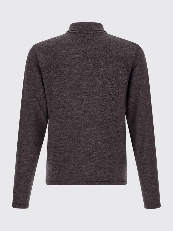 LEMAIRE Long-sleeved Polo Shirt In Pure Wool With 4-button Placket